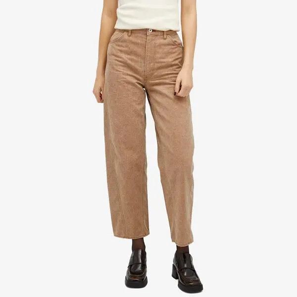 Auralee Washed Organic Canvas Pants - Light Brown | Editorialist